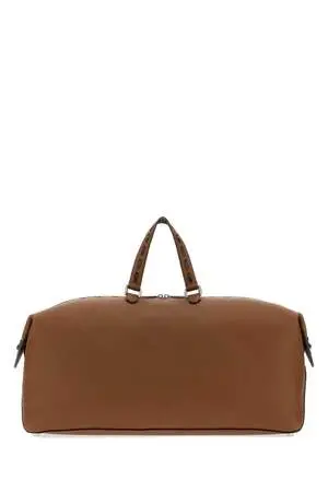 Fendi Leather Lui 55 Travel Bag - Brown