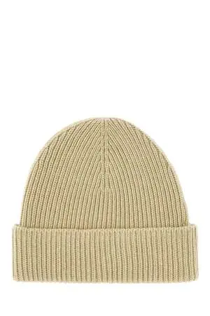 Burberry Ribbed Knit Beanie Hat With Logo - Multicolor
