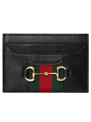Gucci Card Holder Web Horsebt - Black