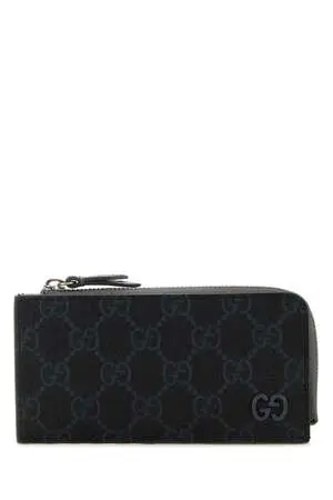 Gucci Gg Fabric And Leather Card Holder - Multicolor