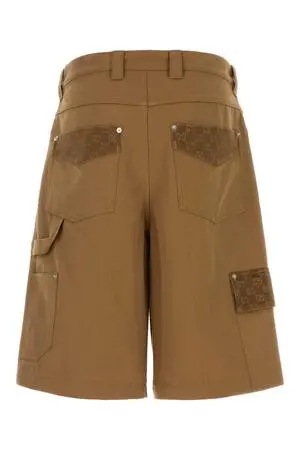 Gucci Caramel Cotton Bermuda Shorts