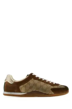 Gucci Fabric And Suede Shift Sneakers - Multicolor