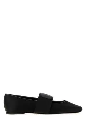 Givenchy Satin Sliced Square Ballerinas - Black