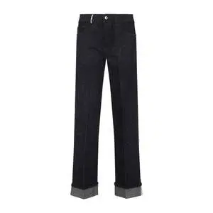 Burberry Cotton Denim Straight-leg Jeans - Blue