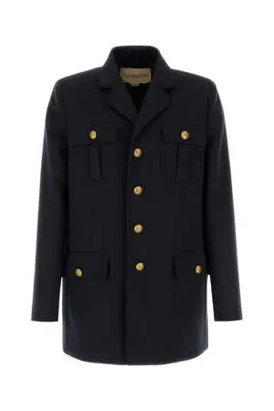 Valentino Garavani Navy Wool Blazer - Blue