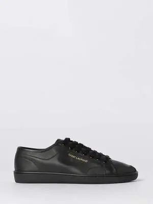 Saint Laurent Leather Sneakers - Black