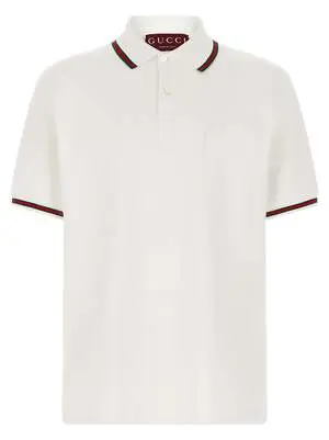 Gucci Nastro Web' Polo Shirt - White