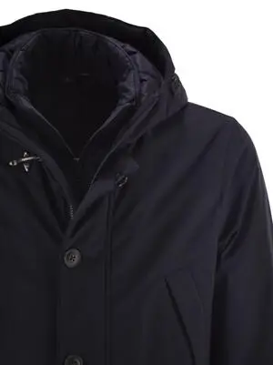 FAY Short Parka In Technical Gabardine