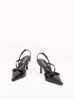 Prada Brushed Leather Slingback Pumps - Multicolor