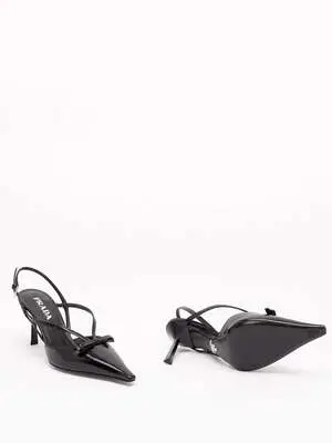Prada Brushed Leather Slingback Pumps - Multicolor