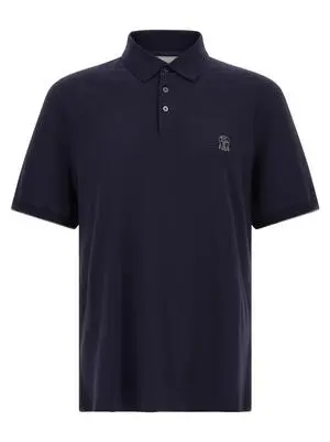 Brunello Cucinelli Logo Piqué Polo Shirt