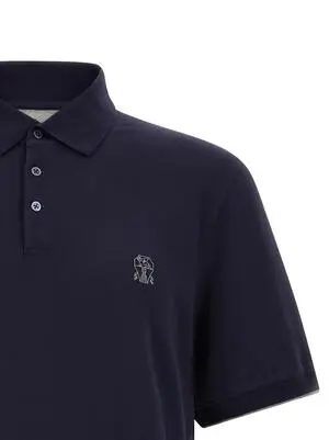 Brunello Cucinelli Logo Piqué Polo Shirt