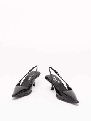Prada Brushed Leather Slingback Pumps