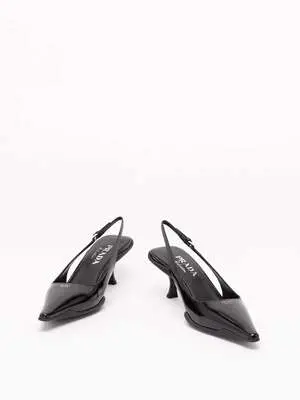 Prada Brushed Leather Slingback Pumps