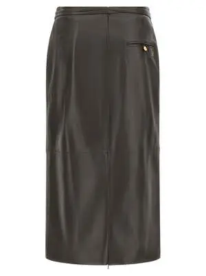 Alberta Ferretti Leather Skirt