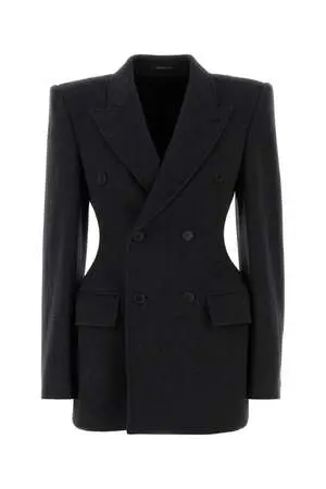 Balenciaga Charcoal Cashmere Blend Blazer - Gray