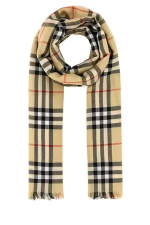 Burberry Embroidered Cashmere Blend Scarf - Multicolor