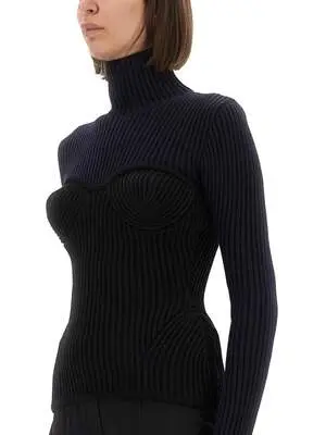 JEAN PAUL GAULTIER Shirt With Corset - Blue