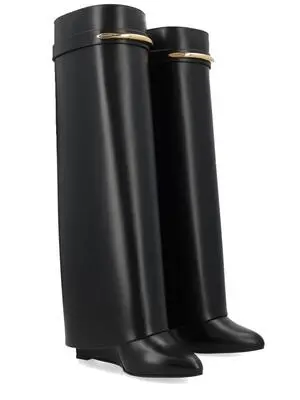 Givenchy Shark Pinch Leather Boots - Black