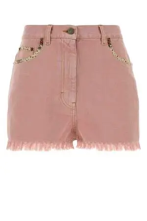 Valentino Garavani Denim Shorts - Pink