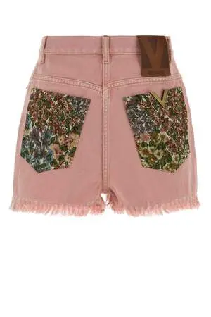 Valentino Garavani Denim Shorts - Pink