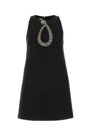 Valentino Garavani Crepe Couture Mini Dress - Black