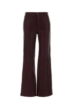 Chloé Grape Leather Flared Pant - Purple