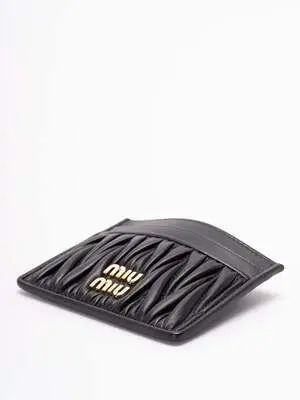 Miu Miu Matelassé Leather Card Holder - Multicolor