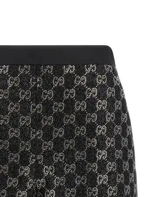 Gucci Gg Lamé Tweed Shorts - Black