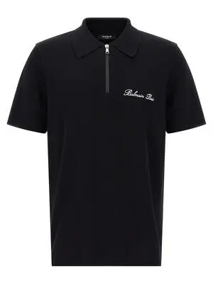 Balmain Logo Embroidery Polo Shirt - Multicolor