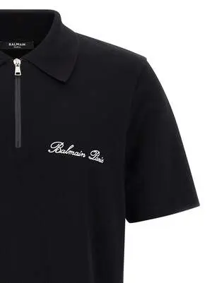 Balmain Logo Embroidery Polo Shirt - Multicolor