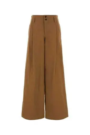 Chloé Cotton Wide-leg Pant - Brown