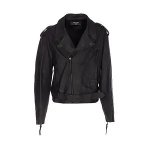 Balmain Cowskin Biker Jacket - Black
