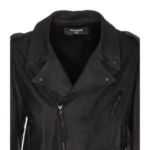 Balmain Cowskin Biker Jacket