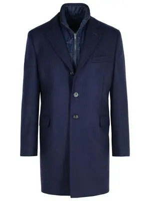 FAY Wool Blend Coat - Blue