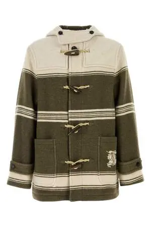 Burberry Embroidered Wool Blend Harrogate Montgomery - Multicolor