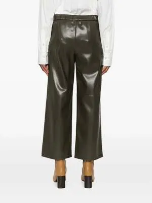 Max Mara S Leather-look Cropped Pants