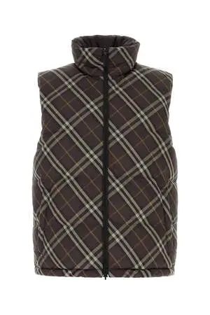 Burberry Embroidered Polyester Reversibile Down Jacket - Multicolor
