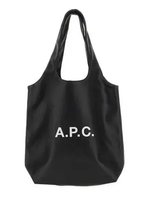 A.p.c. Borsa Tote Con Logo - Black
