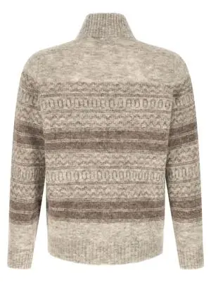 Brunello Cucinelli Nordic Jacquard' Cardigan - Cream