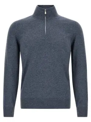 Brunello Cucinelli Half-zip Sweater - Blue