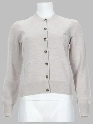 A.p.c. Cardigan In Lana - Gray