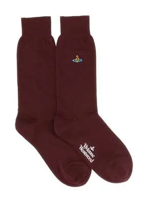 VIVIENNE WESTWOOD Orb Embroidered Crew Socks - Multicolor