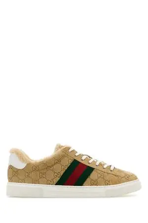 Gucci Camel Suede Ace Sneakers - Brown