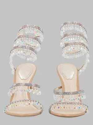 Rene Caovilla Chandelier High Heel Sandals - Cream