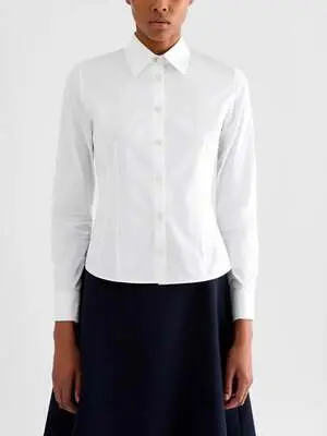 JIL SANDER Cotton Long Sleeve Button Up Shirt
