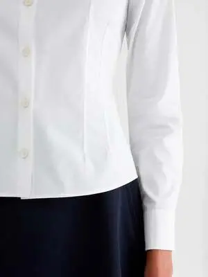 JIL SANDER Cotton Long Sleeve Button Up Shirt