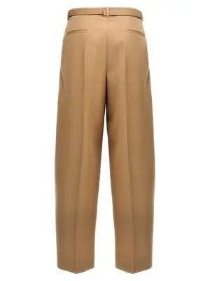 JIL SANDER Gabardine Belted Trousers
