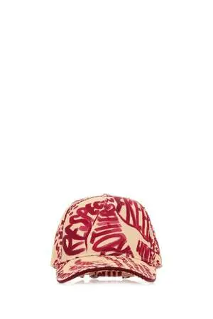 Dsquared2 Printed Denim Rebel Hibiscus Baseball Cap - Multicolor