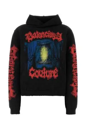 Balenciaga Cotton Sweatshirt - Black